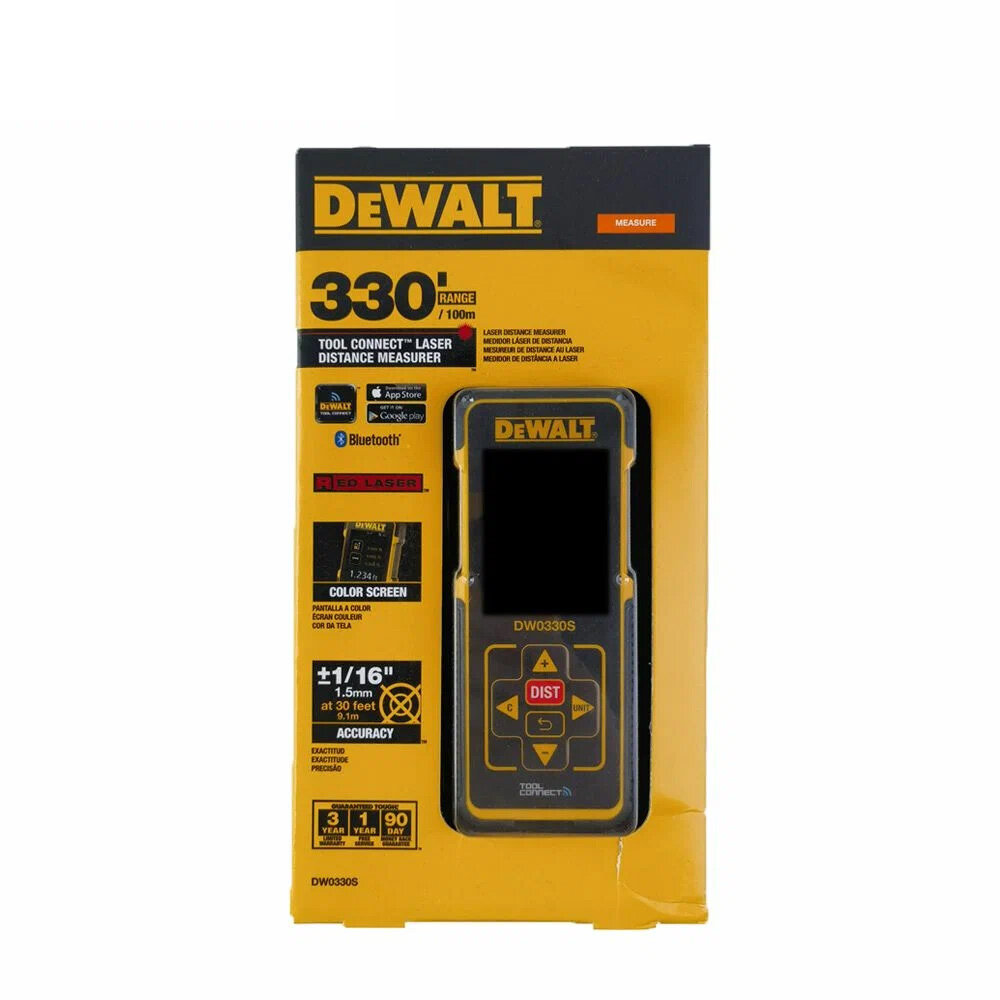 Лазерный дальномер DW0330S, 100 м, +-1,5 мм, с Bluetooth