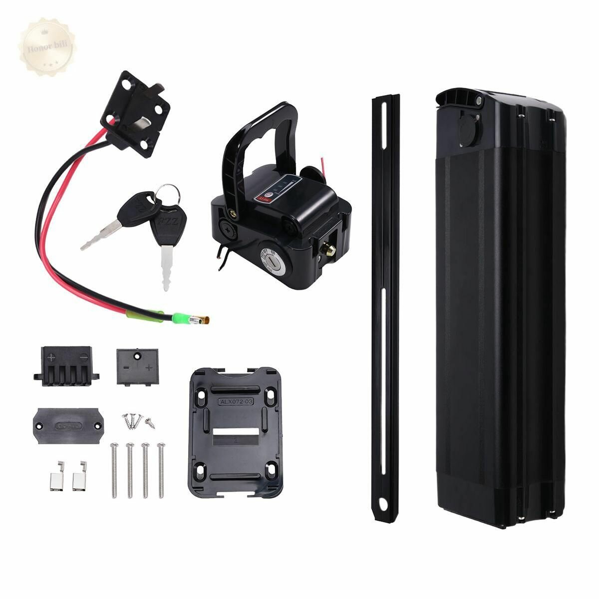 Электрический велосипед E велосипед 18650 аккумуляторный ящик чехол крышка 48V пустой серебристый