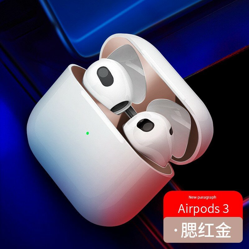 Премиум золотые защитные наклейки от пыли - 2 упаковки для Apple AirPods 3