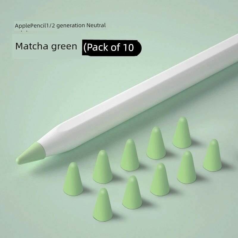 Защитный колпачок для Apple Pencil 1 и 2 поколений - мятный зеленый, легкая устойчивость, 10 штук, без ручки,