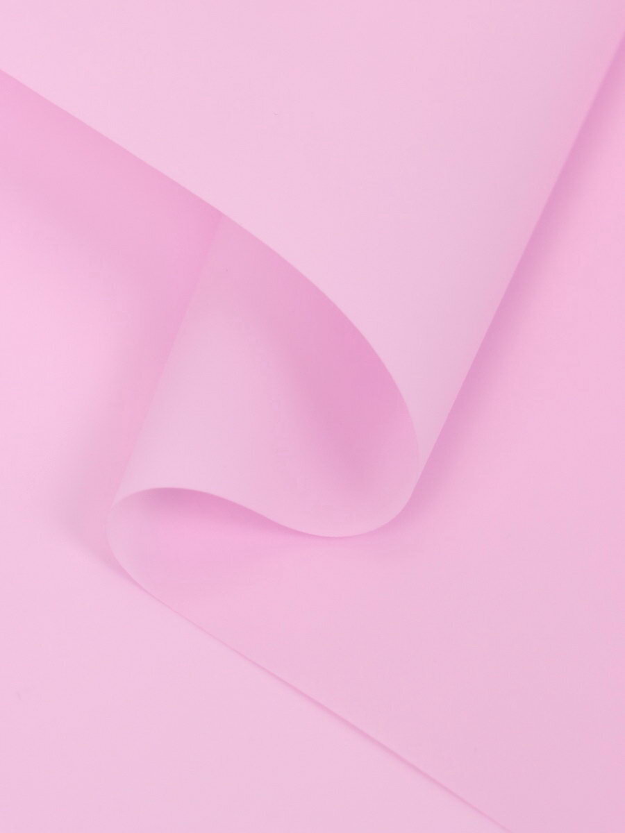 Пленка для цветов, матовая, розовая, 55 мкм, 57x57 см +-5% см, 20 шт.