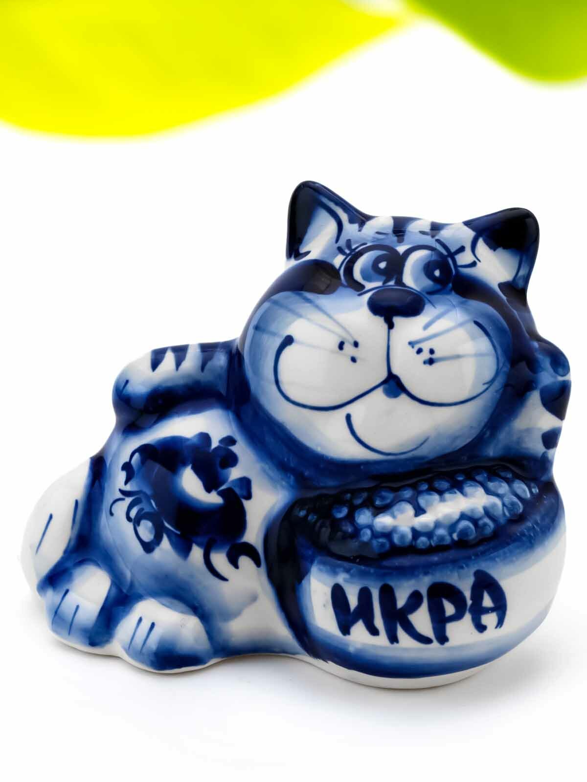 Фигурка коллекционная - Кот, Гжель, Фарфор, 9,0 см