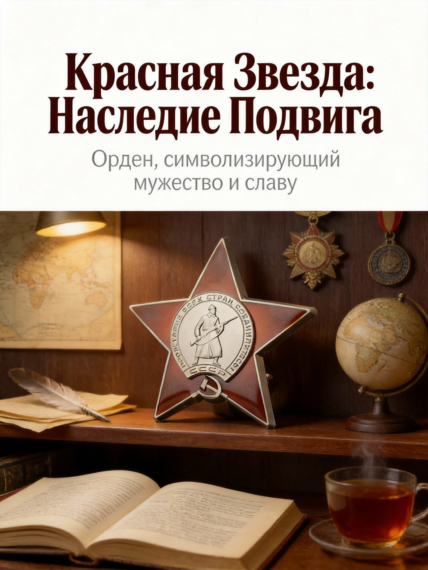 Медаль Красная Звезда СССР, знак воинской чести из сплава 47 мм 30 г для коллекции и экспозиции