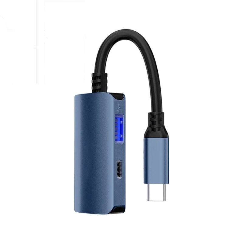 USB C хаб Doublepow, USB A, 4K, PD65W