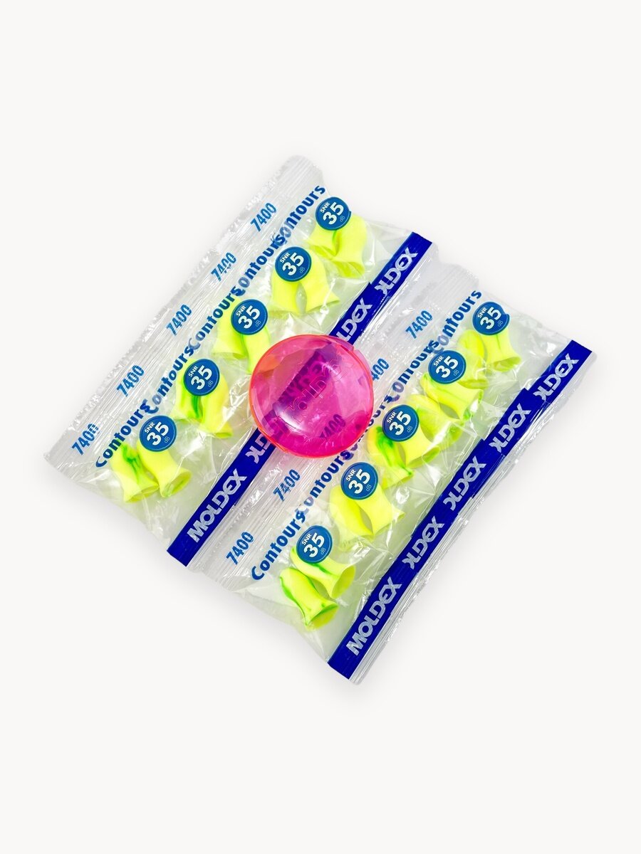 Беруши для сна анатомические (противошумные вкладыши) Moldex Contours, 10 пар с кейсом