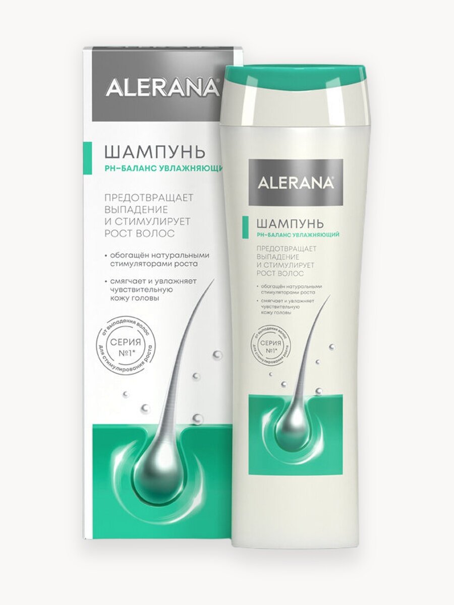 Шампунь увлажняющий от выпадения, Алерана, бессульфатный,250 мл