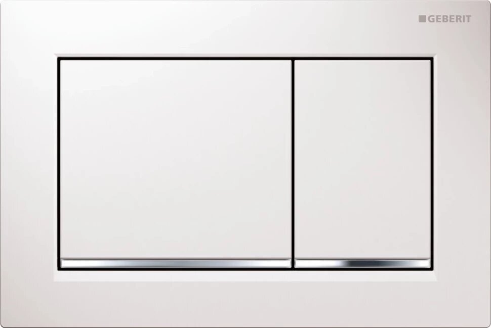 Кнопка смыва Geberit Omega 30 115.080. KJ.1 для инсталляции, белый/хром/белый