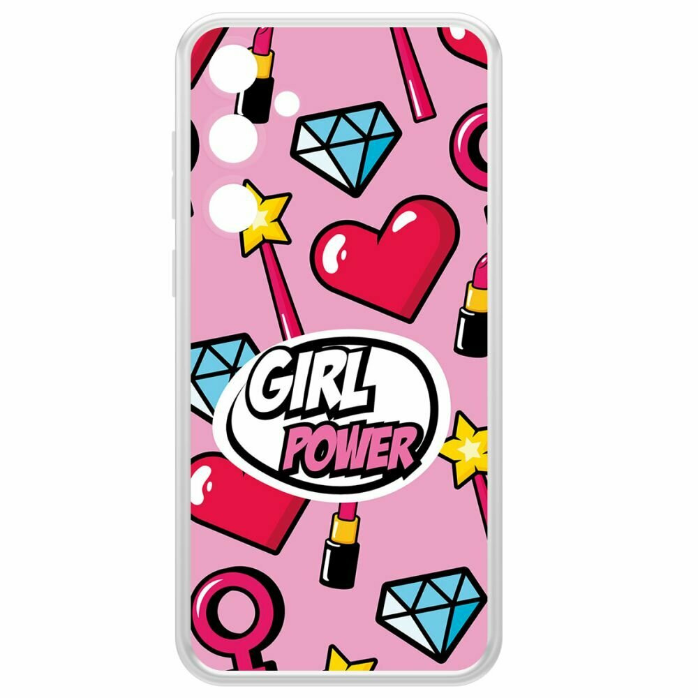 Чехол-накладка Krutoff Clear Case Girl Power для Samsung Galaxy A55 5G (A556)