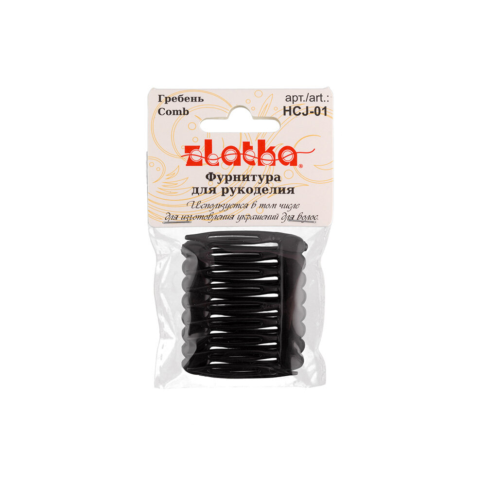 Zlatka' Гребень HCJ-01-LF33 4 x 4.5 см, набор из 2 шт, практичный аксессуар для волос цвет №01 прозрачный