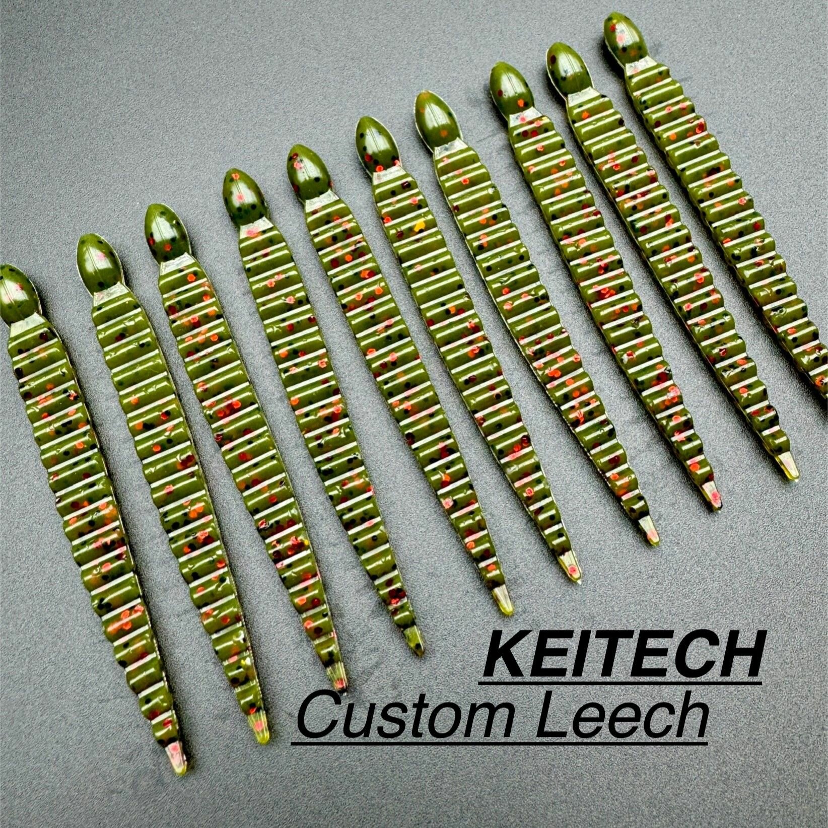 Силиконовая приманка KEITECH Custom Leech 8 см (упаковка - 10 шт) на окунь, щуку, судак