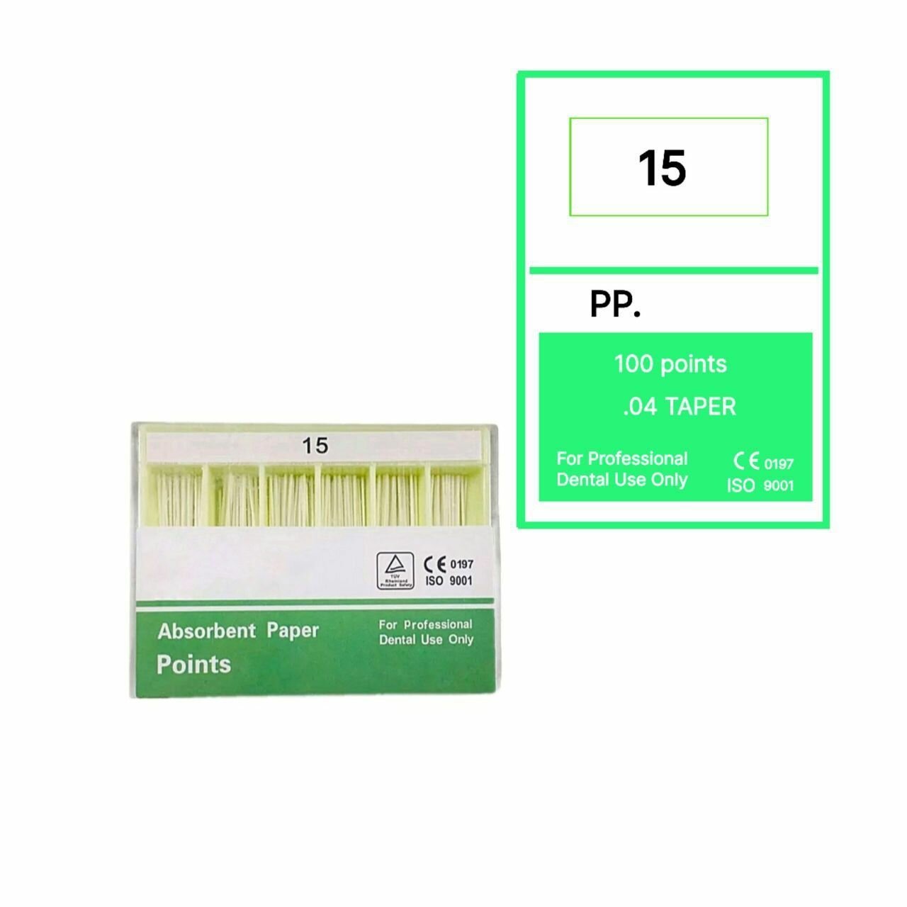 NeoHealth, Штифты бумажные абсорбирующие эндоканальные конусность 04 №15, 100 шт/уп