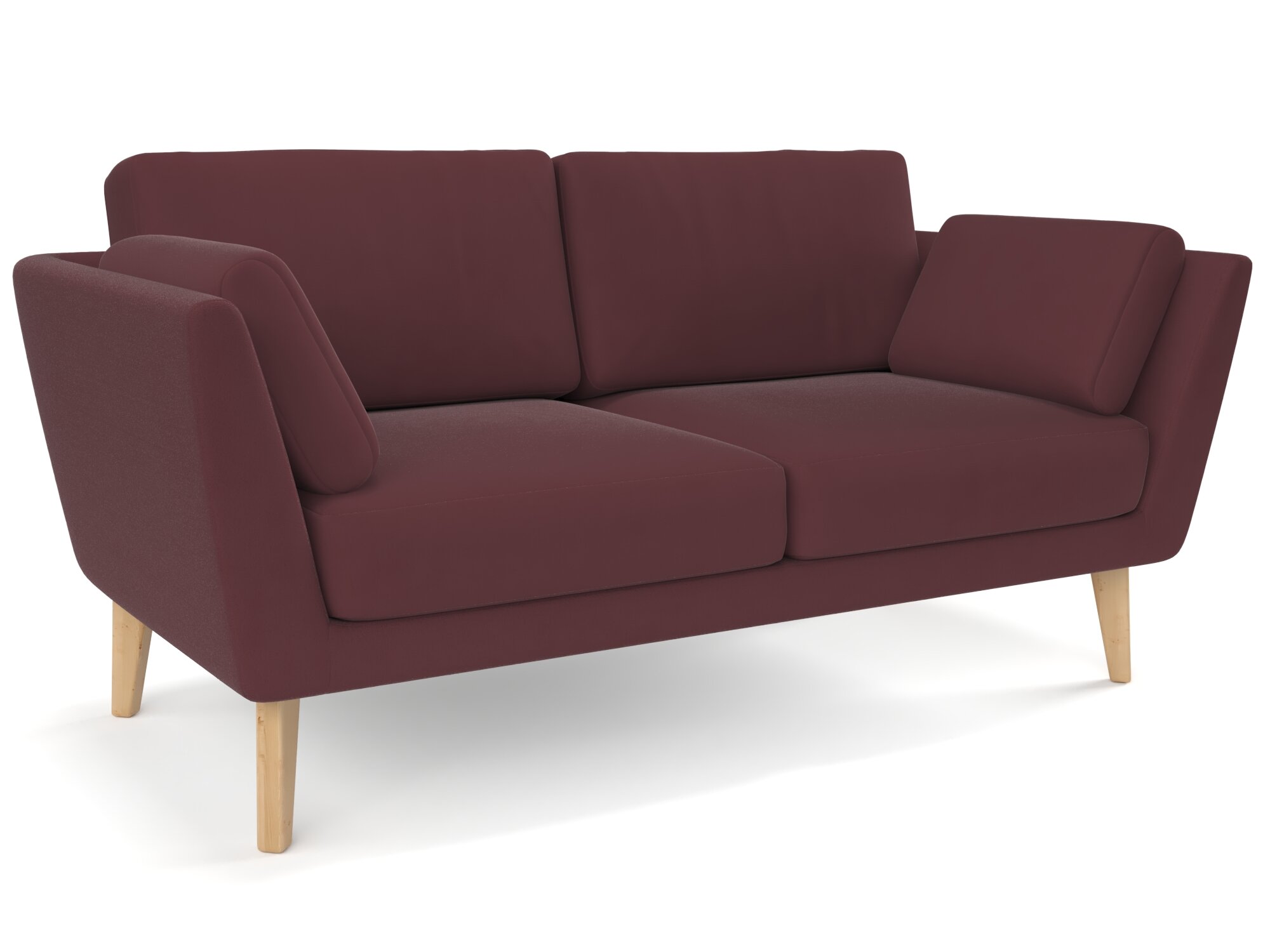 Мини диван Soft Element Минта Purple, двухместный, велюр, на кухню, в офис, на дачу, для кафе и ресторанов