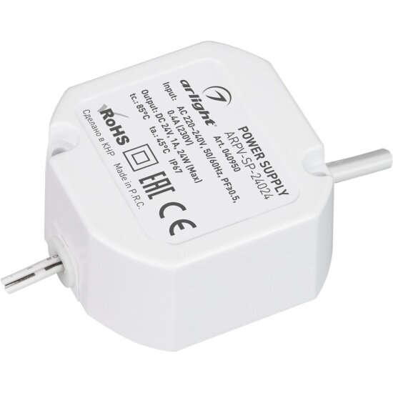 Блок питания Arlight ARPV-SP-24024 (24V, 1A, 24W) (, IP67 Пластик, 5 лет)