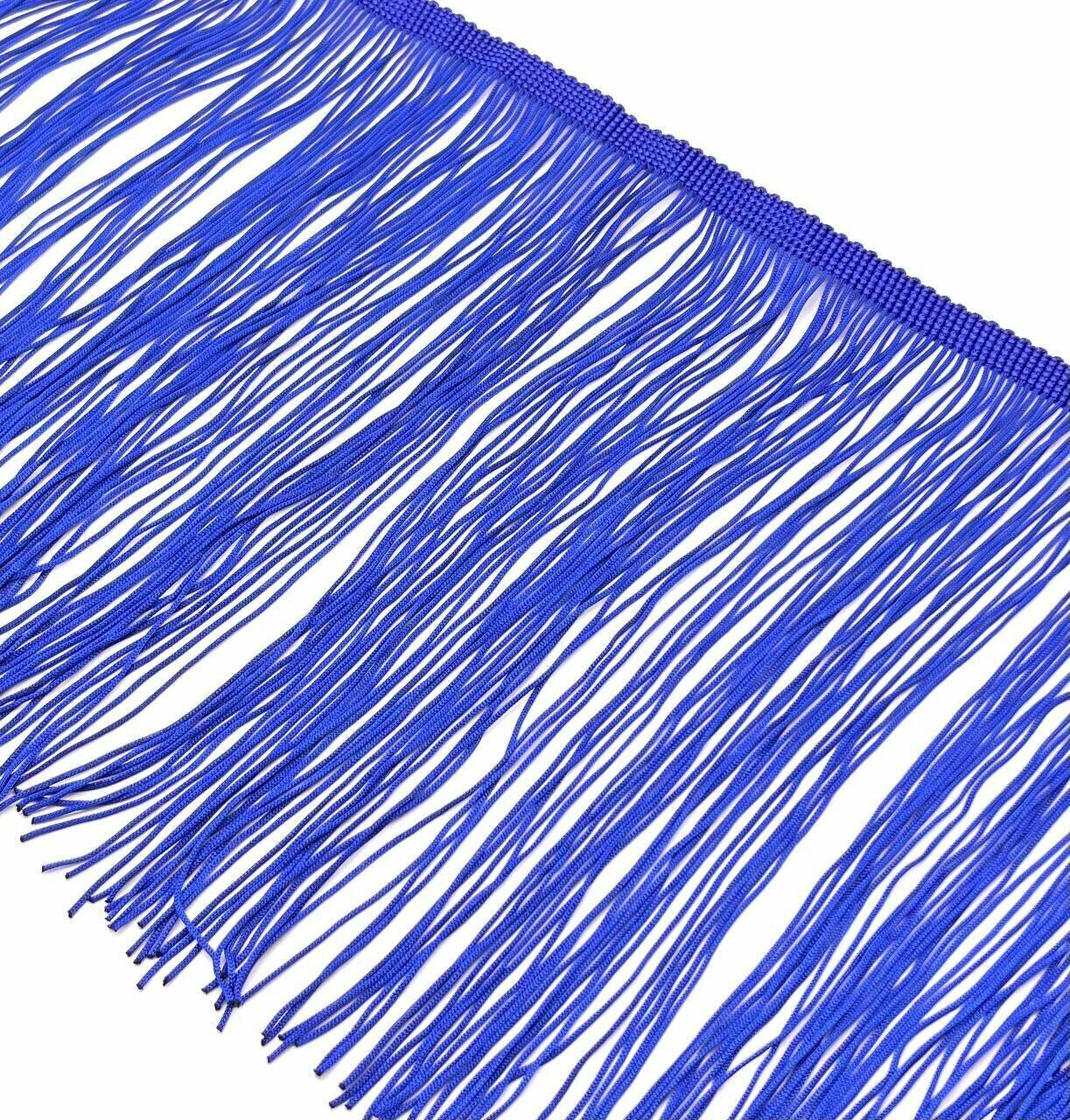 Бахрома для танцевальных костюмов шир.15см цв. синий (10 метров)