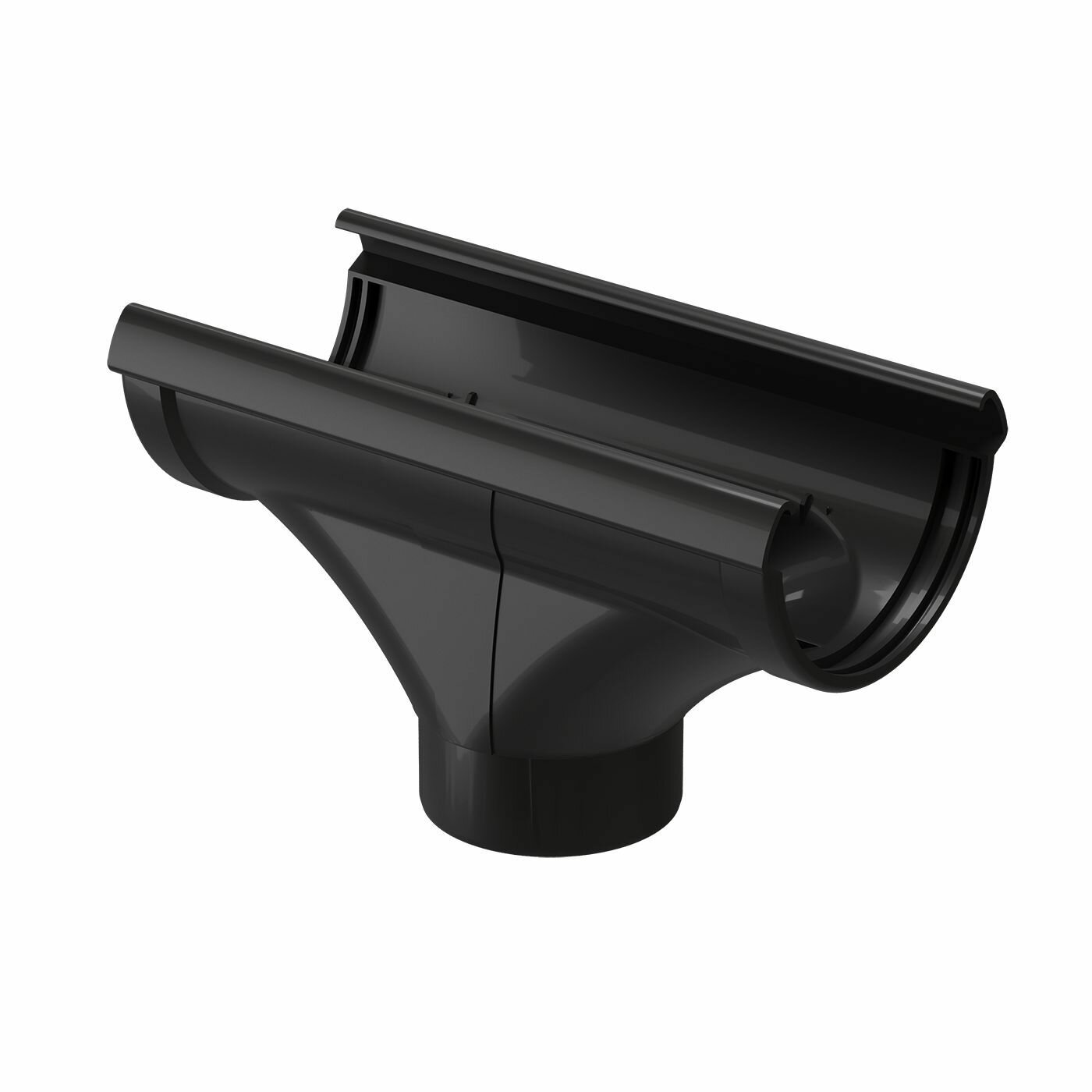 Водосточная воронка Lux черный карбон, диаметр желоба 141 мм, 1шт.