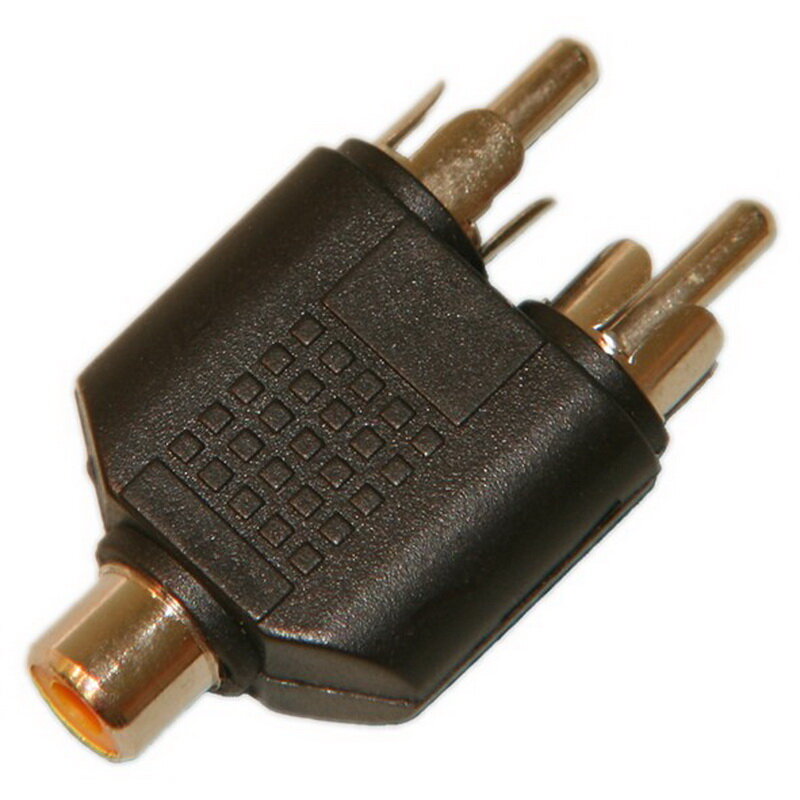 Переход RCA гнездо - 2 x RCA штекер пластик, Pro Legend
