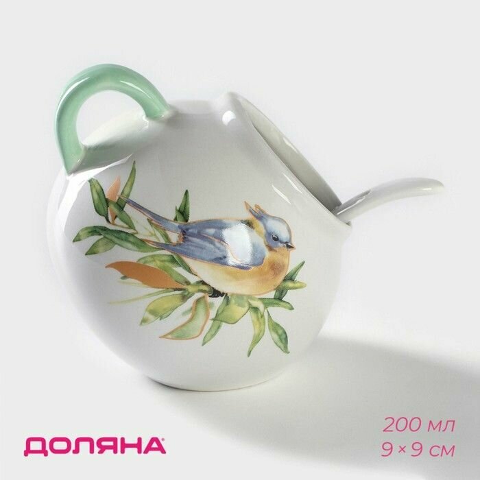 Сахарница с ложкой Доляна Флора и Фауна , 200 мл