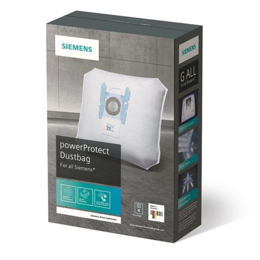 Bosch 17003049 Мешки-пылесборники Siemens PowerProtect, тип "G ALL", 4 шт