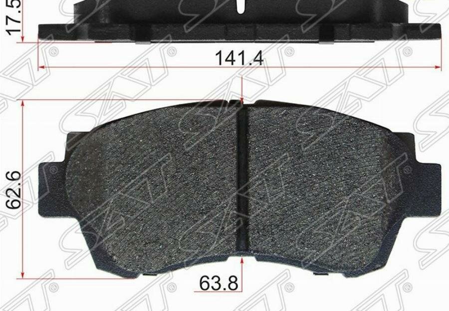 SAT ST-04465-30080 Колодки тормозные (Спереди) Toyota Camry (XV20) 86-02 / Crown 91-07