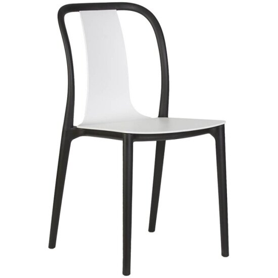 Стул обеденный Dobrin ADAM (черный/белый)