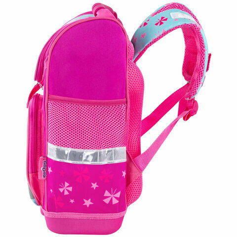 Ранец юнландия WISE, 1 отделение, 3 кармана, устойчивое дно, "Lovely fox", 37x29х15 см, 271396