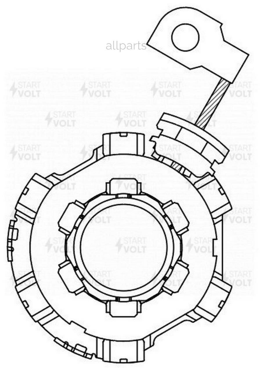 STARTVOLT VBS 2608 Узел щеточный стартера для а/м BMW 5 F10 (10-)/3 F30 (11-)/X3 F25 (10-) 2.0i MT STARTVOLT VBS 2608
