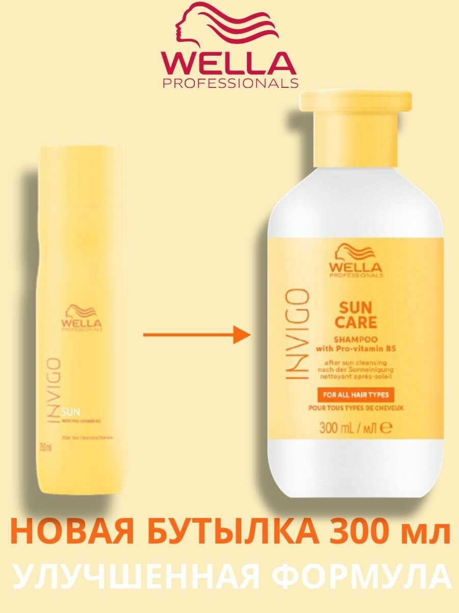 Wella Professionals Очищающий шампунь для волос и тела Invigo After Sun, 250мл