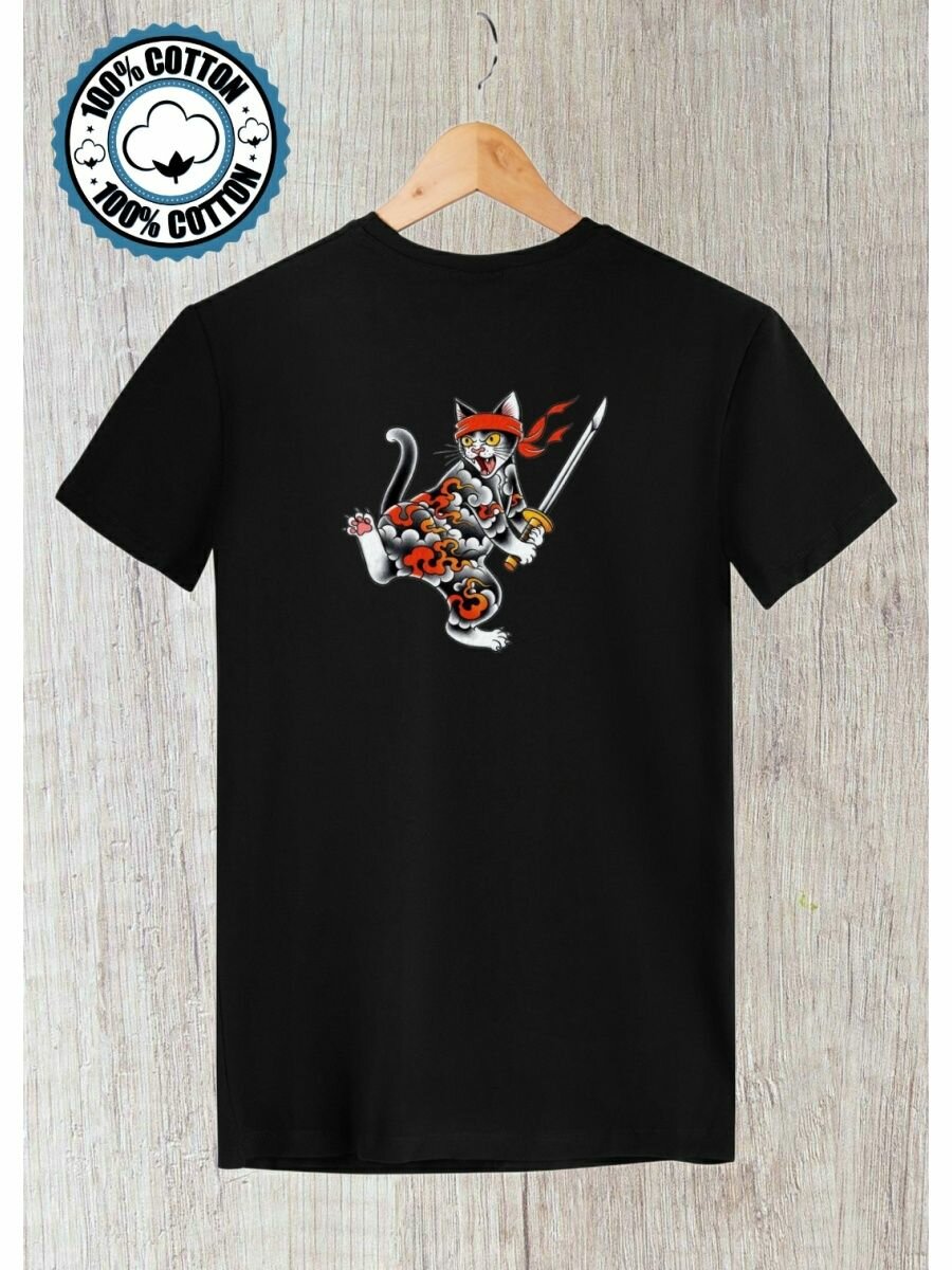 Футболка cat yakuza кот якудза японское искусство