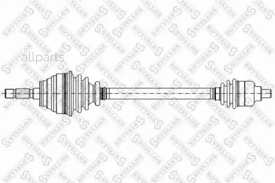 STELLOX 1581016SX привод передний! 713mm, 22077\ Renault Trafic 2.1D 94>