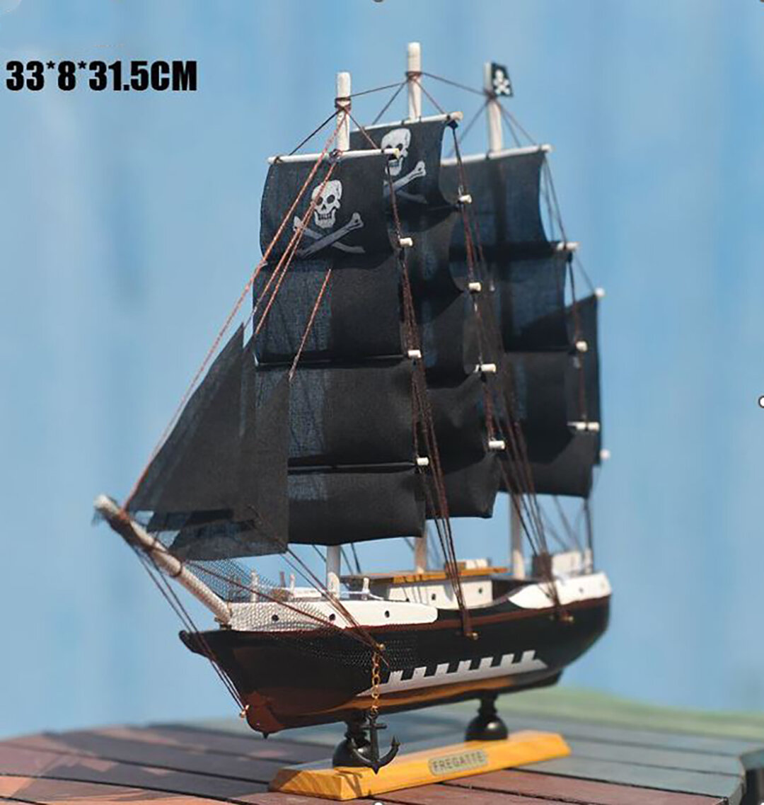 Декор Пиратский корабль 33х8х32см Дерево
