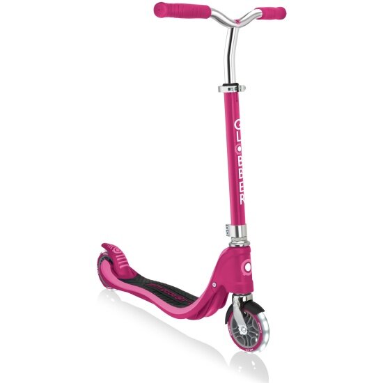 Самокат Globber Flow 125 Lights, розовый