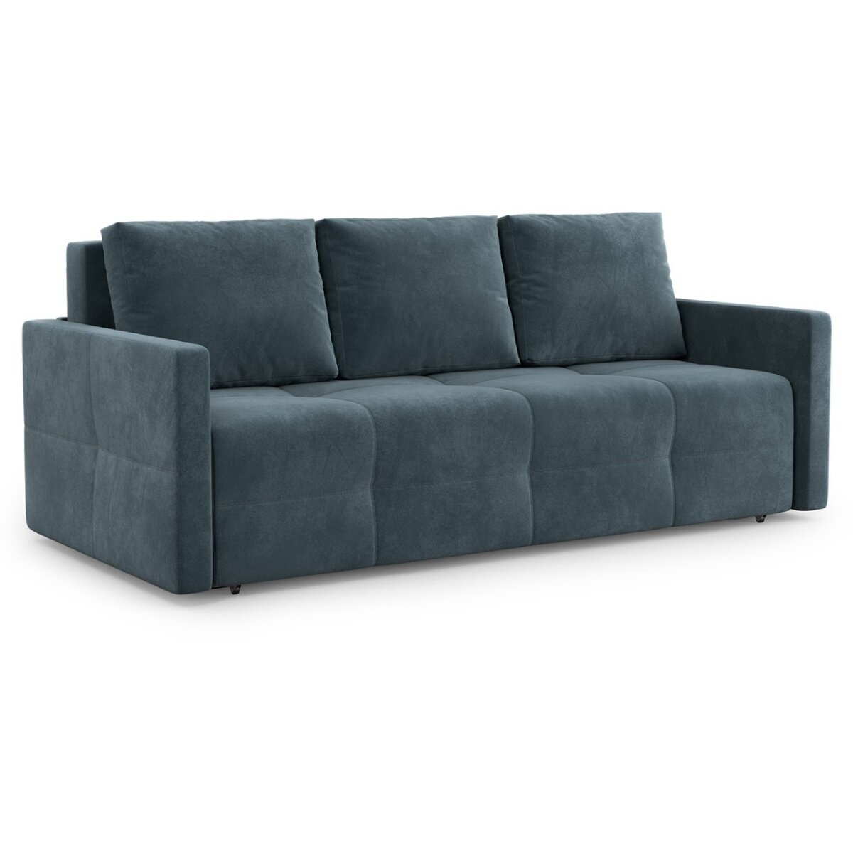 Диван Сток Диванов Нортон Slate серо-синий, механизм еврокнижка, с ящиком для хранения
