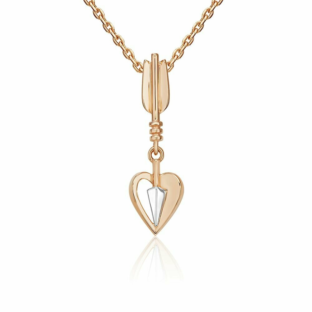 Подвеска, красное золото, 585 проба, родирование