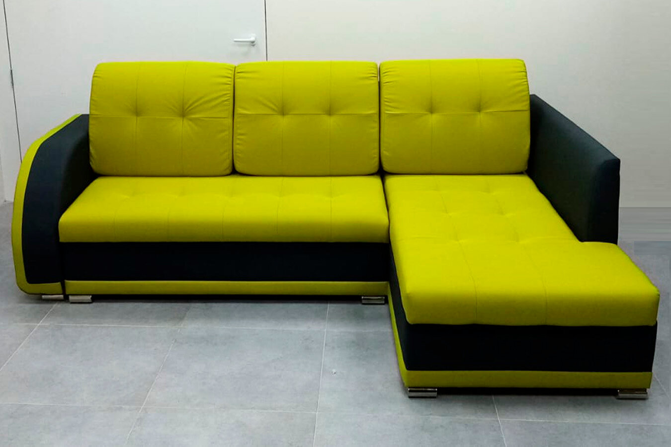 Угловой диван Турин Люкс Рогожка Simple, еврокнижка, 245х180х84 см, с ящиком для белья