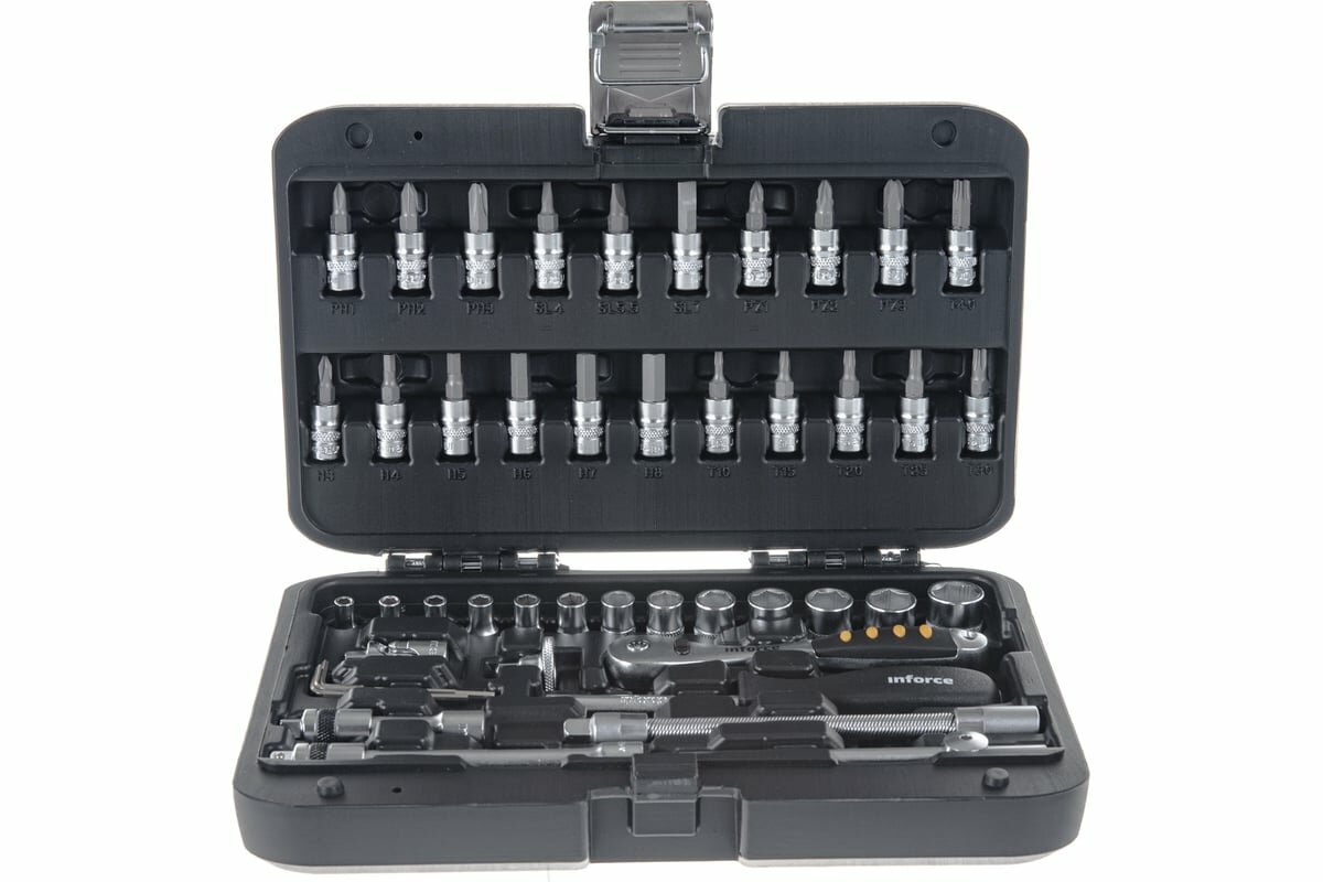 Inforce Набор инструментов 46 предметов 1/4" 06-07-11