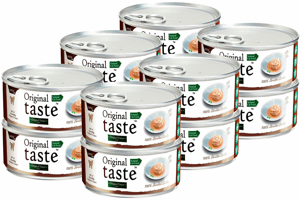 PETTRIC ORIGINAL TASTE GRAIN FREE CHICKEN беззерновые для взрослых кошек с курицей в соусе бан 70 гр 70 гр х 12 шт
