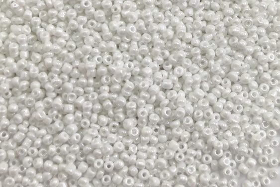 Бисер "ASMAR" размер №12, вес: 450 г, белый перламутровый