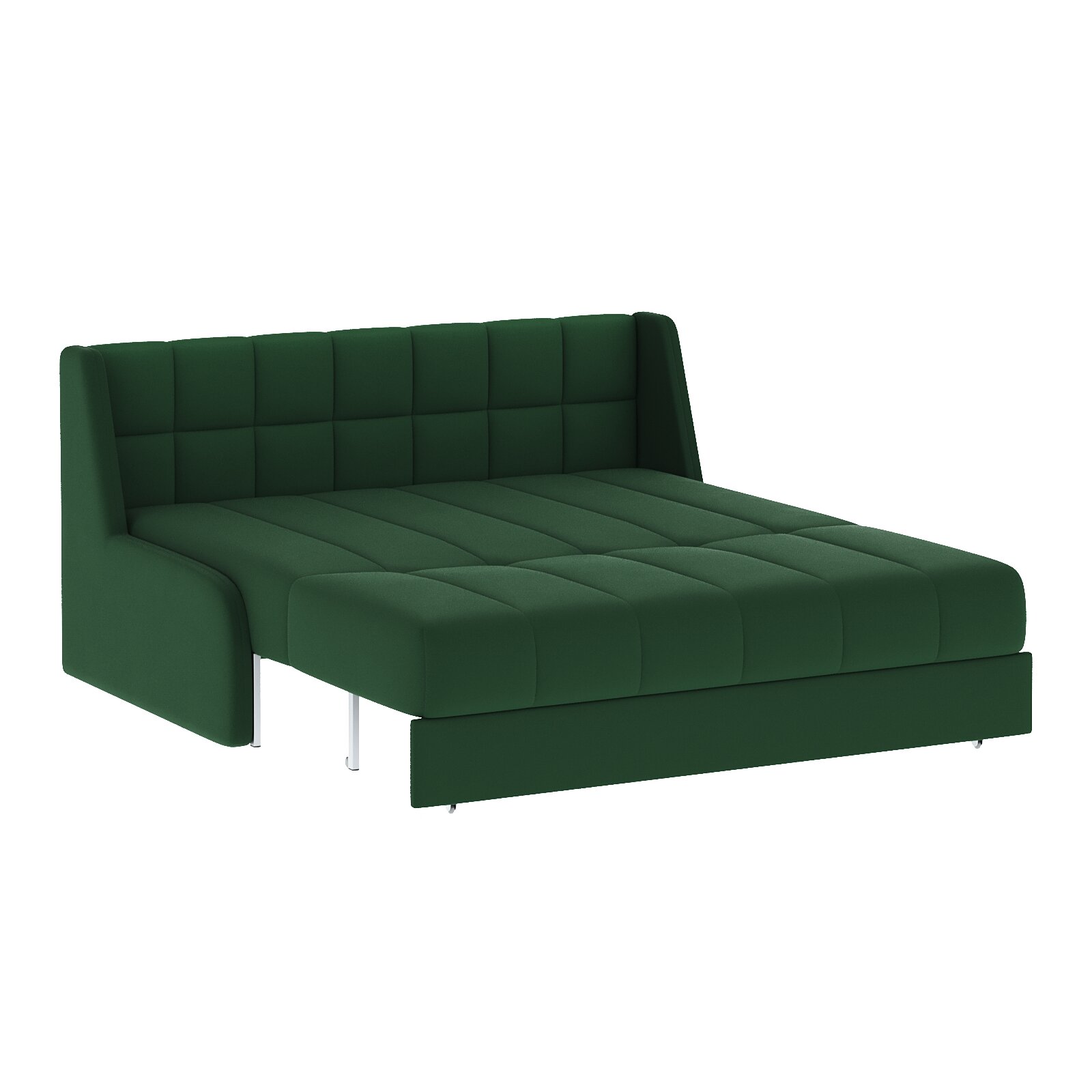 Диван-кровать Ричмонд Квадрат в темно-зеленом велюре М39, 140*200 с механизмом аккордеон