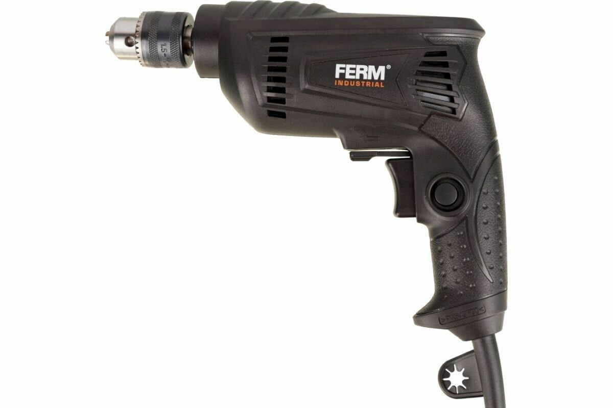 Дрель FERM IND 450W, 0-4500 об/мин, сталь/дерево-10/25 мм PDM1048P
