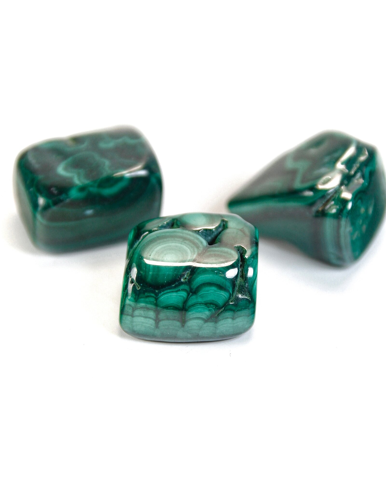 Малахит-2-2,5 см, натуральный камень, 3 шт-для творчества