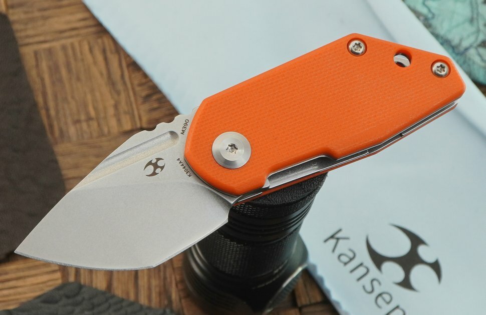 Складной нож Kansept Knives Rio, сталь Bohler M390, рукоять оранжевый G-10