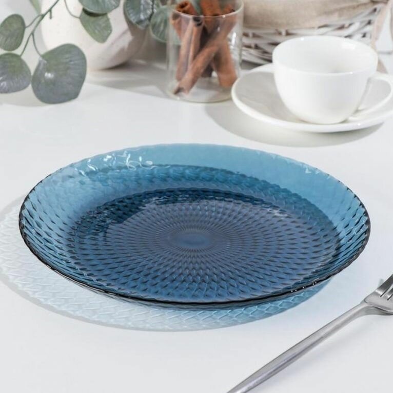 Luminarc Набор тарелок обеденных 25 см "Идиллия" Лондон топаз 6шт, ударопрочное стекло