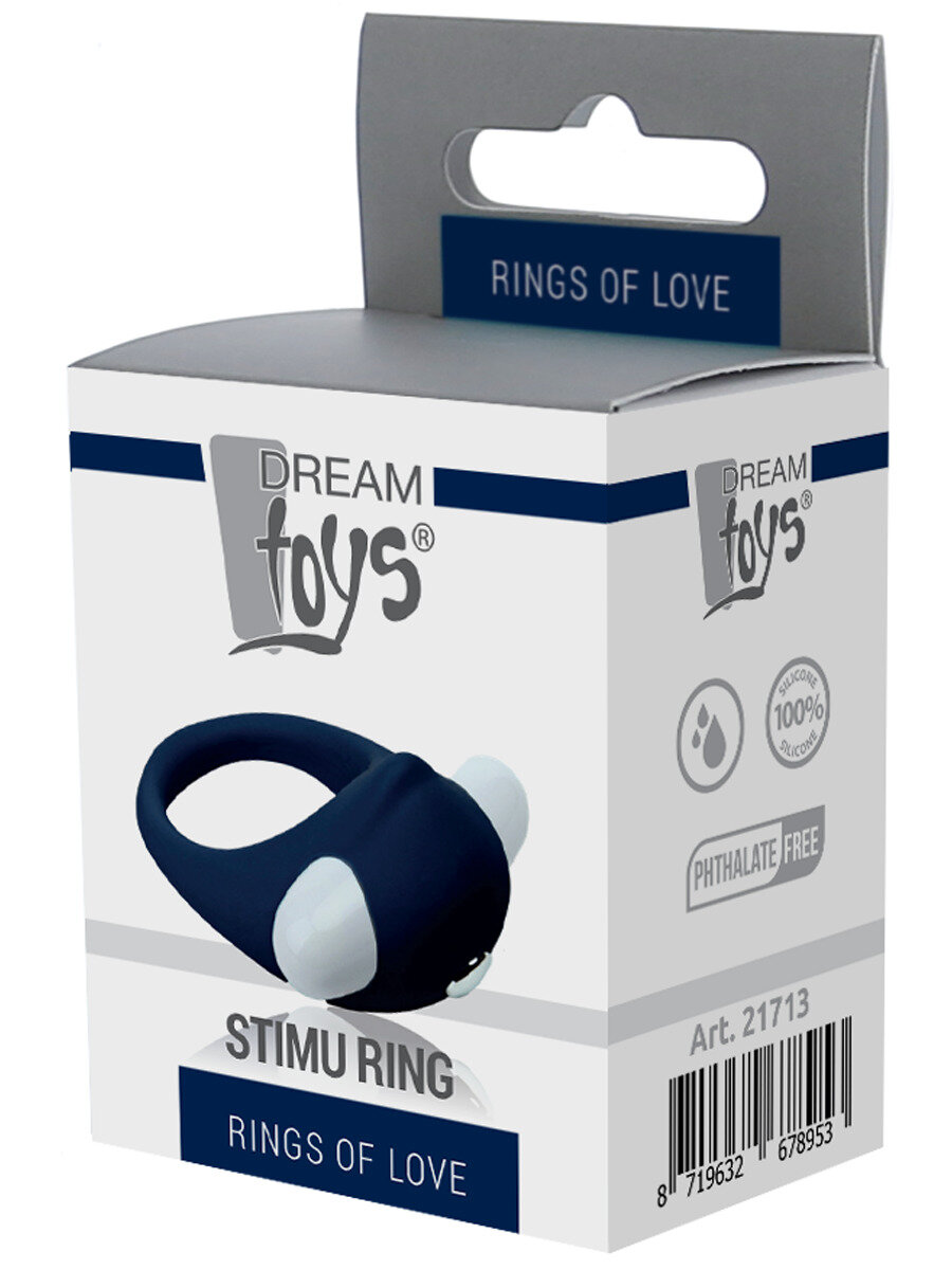 Насадка на пенис с вибрацией "RINGS OF LOVE STIMU RING BLUE"