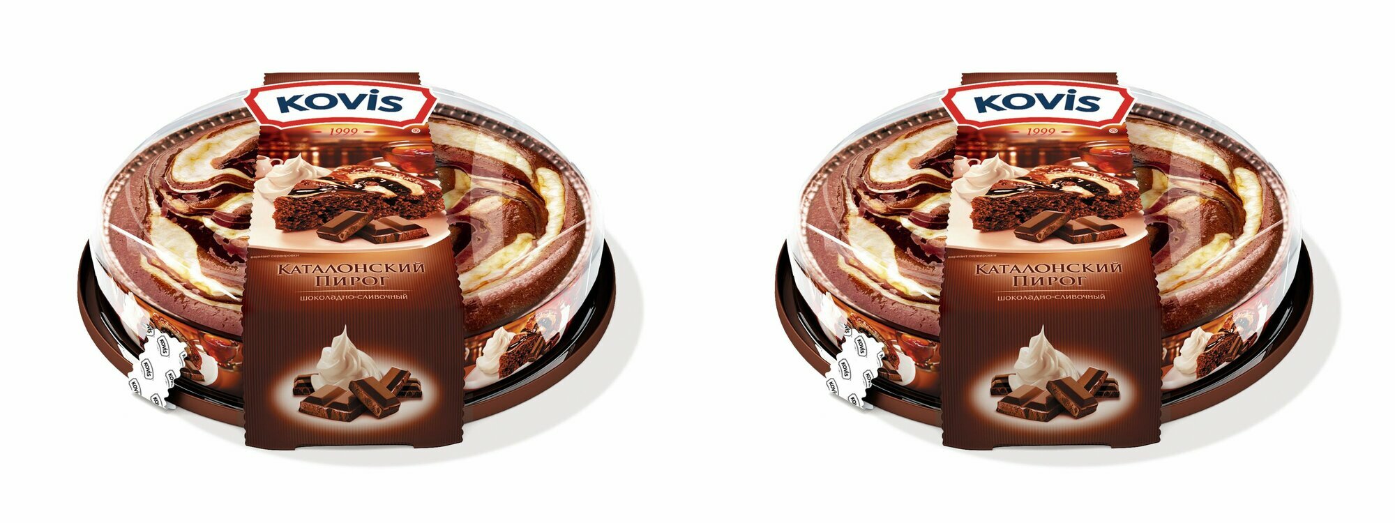 Kovis Каталонский пирог Шоколадно- сливочный крем, 400 г, 2 уп