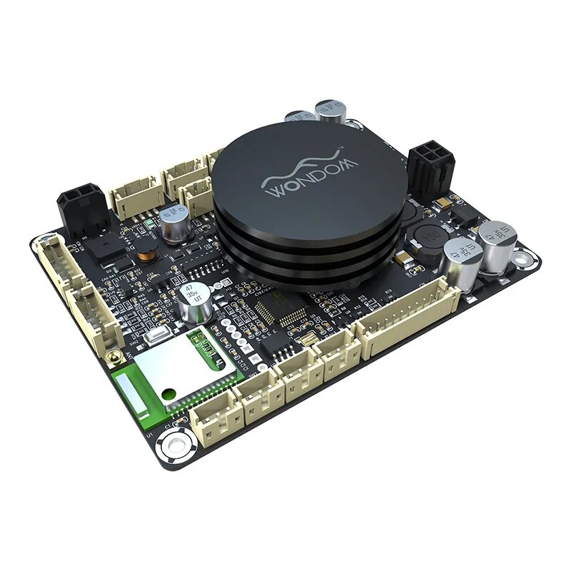Плата аудиоусилителя WONDOM 2 x 50 Вт класса D с Bluetooth 5.0 QCC3034 и DSP ADAU1701 - JAB3+ для домашних колонок DIY