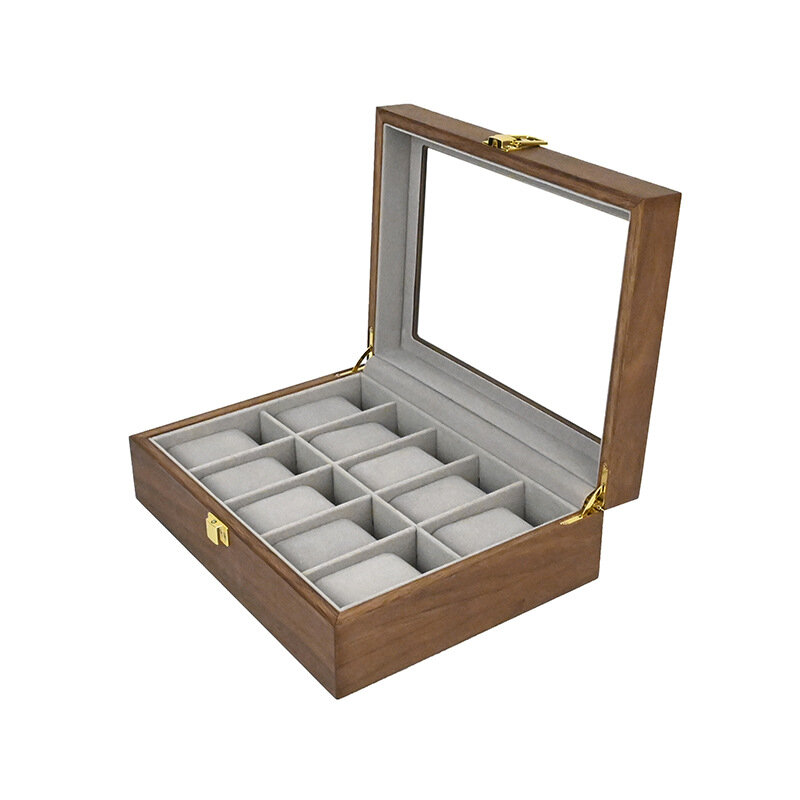 Новинка в наличии: 10-слотовый коробка для часов, ретро деревянная коробка для хранения и демонстрации часов, 10-ячейка, коробка для часов, дропшиппинг