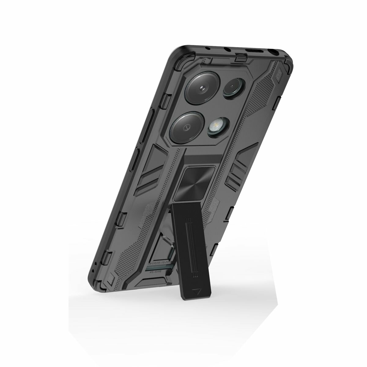 Противоударный чехол с подставкой Transformer для Redmi Note 13 Pro 4G черный
