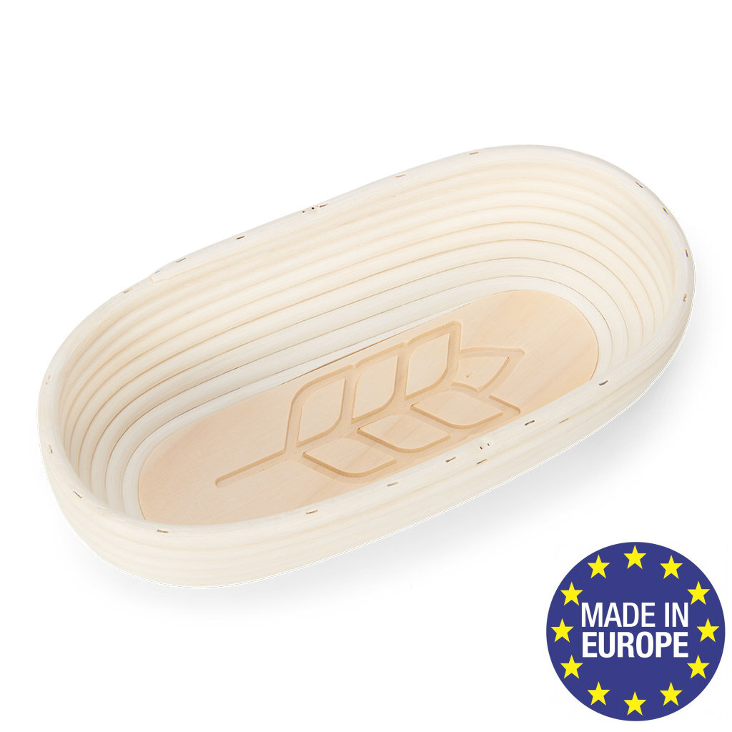 Корзинка для расстойки теста из лозы ротанга "Колосок" Patisse 28х13х7 см, натуральный ротанг/дерево