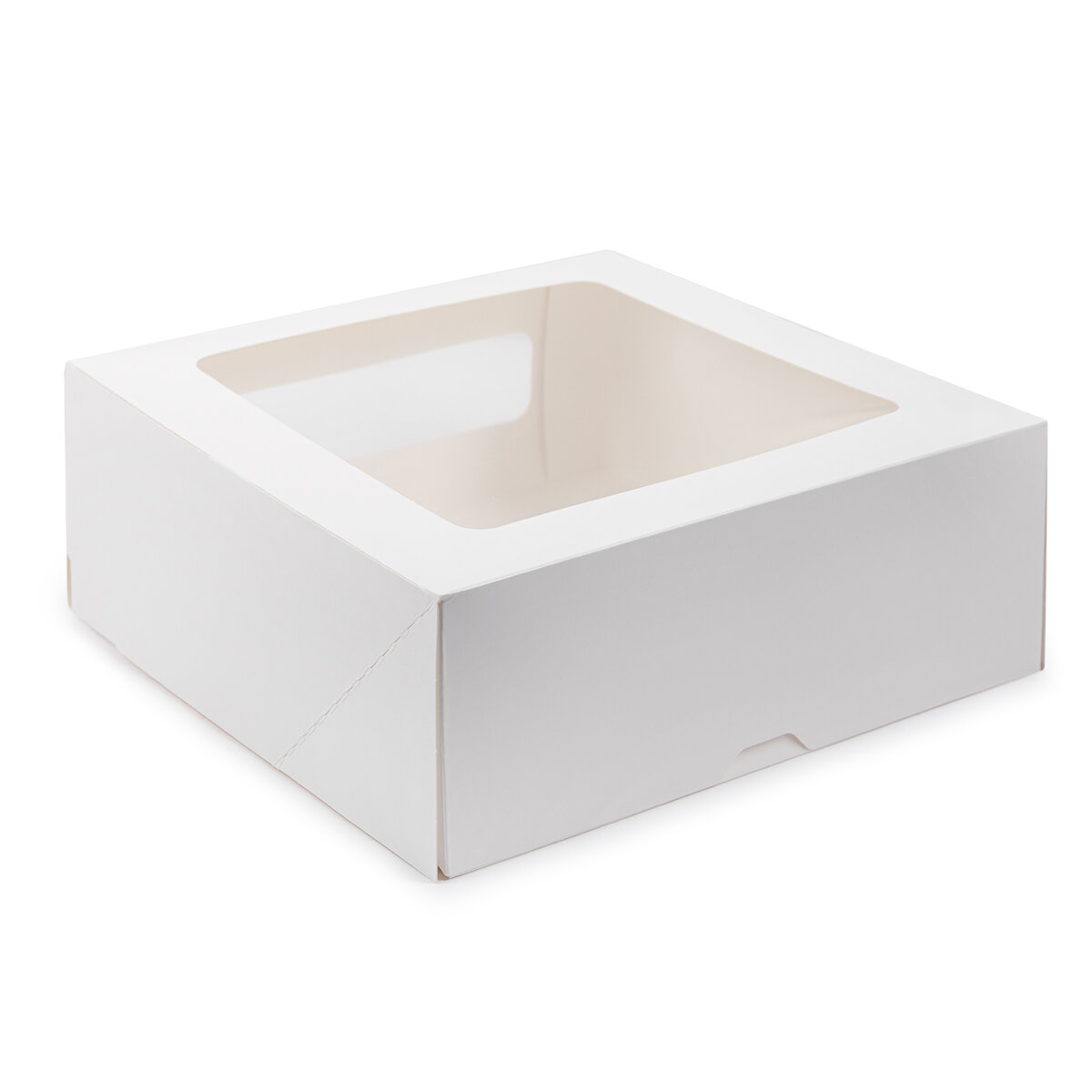 S-CHIEF BFC-012-RG58 Кондитерская коробка для торта с двумя прозрачными окнами 26x26x10 см