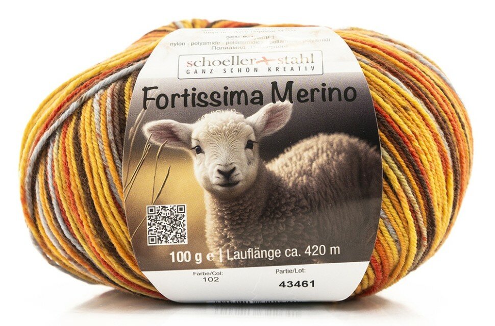 Пряжа Austermann 93042 Fortissima Merino 4-fach 100 г 420 м #0102